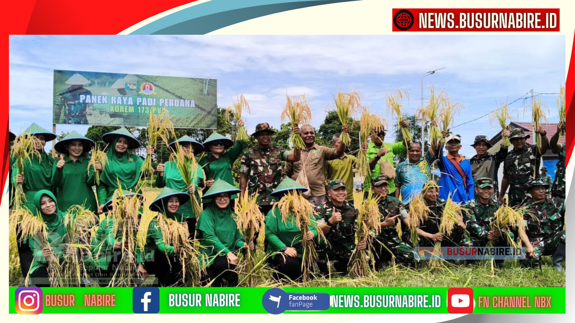 Panen Raya Perdana, Korem 173/PVB Cetak Sejarah Ketahanan Pangan Nabire ...