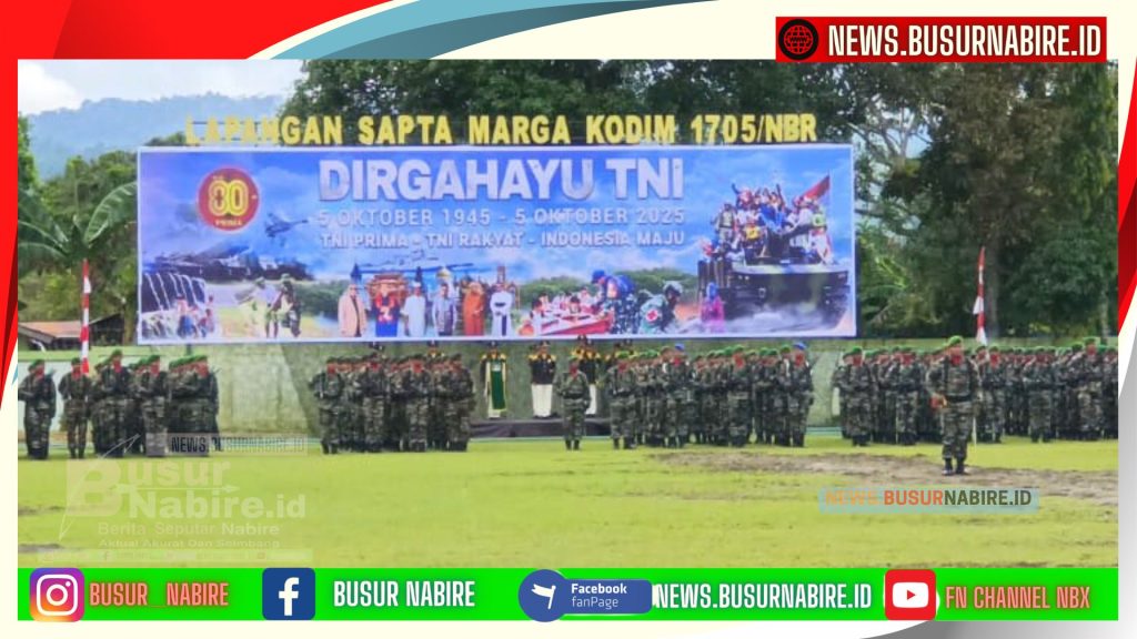 HUT TNI 80 di Nabire, Korem 173/PVB Gaungkan Semangat TNI Prima untuk ...